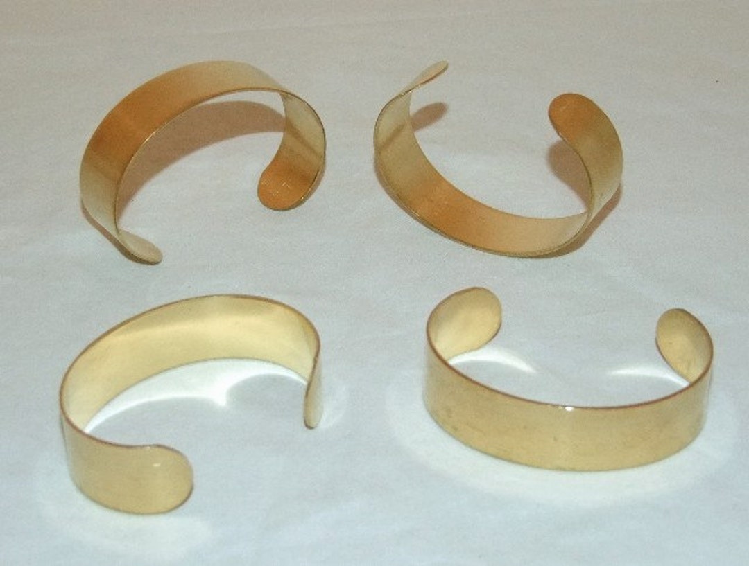 Brass Bracelet Cuff Blanks for Jewelry Making .75 Inch Pkg of 4 SALE - Etsy