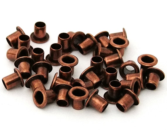 3 16 Inch Diameter Antique Copper Plated Eyelets Package of 36 SALE Etsy