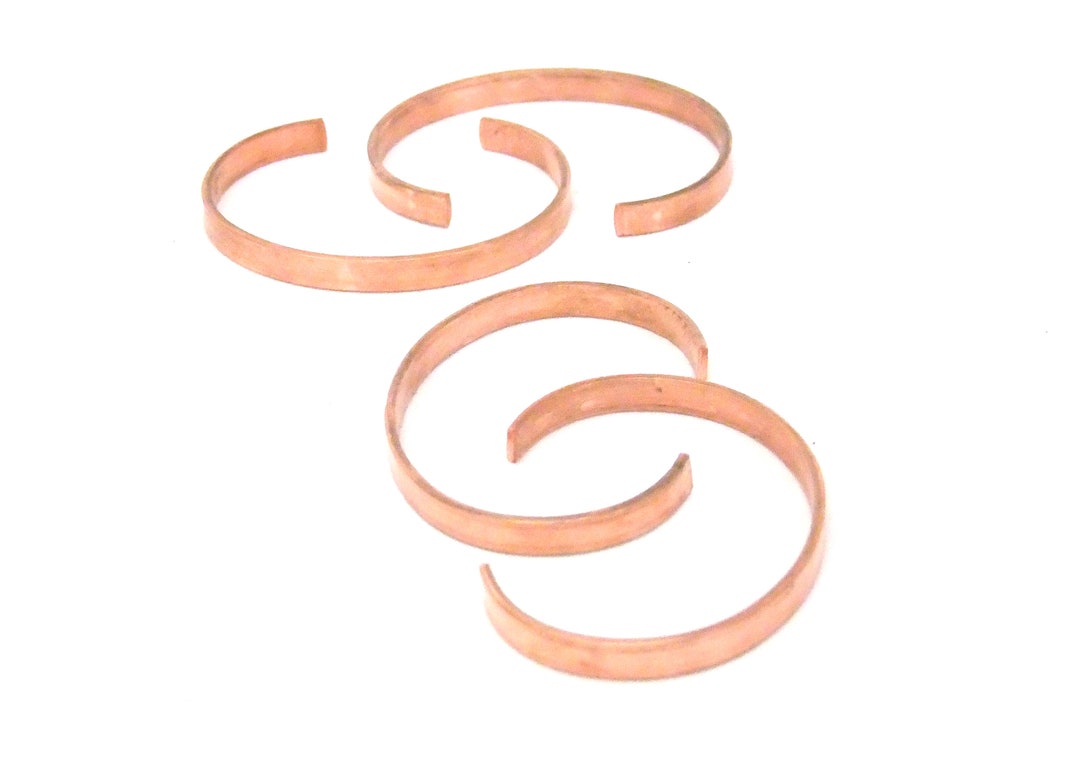 Raw Copper Bracelet Cuff Blanks for Jewelry Making 1/4 Inch Pkg of 4 - Etsy