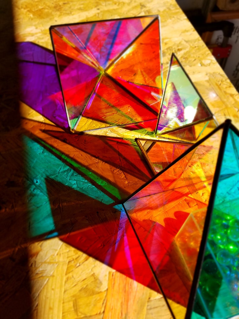 Dichroic Borosilicate Glass Scrap Mosaic Lighting Stained | Etsy Dichroic Borosilicate Glass Scrap Mosaic Lighting Stained | Etsy