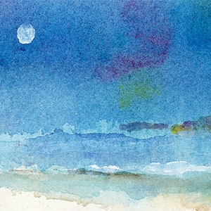 Calming Wall Art, Watercolor Landscape From Original Watercolor ...