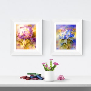 FLORAL WALL ART - Floral Set of 2 Print - Hydrangea Prints From ...
