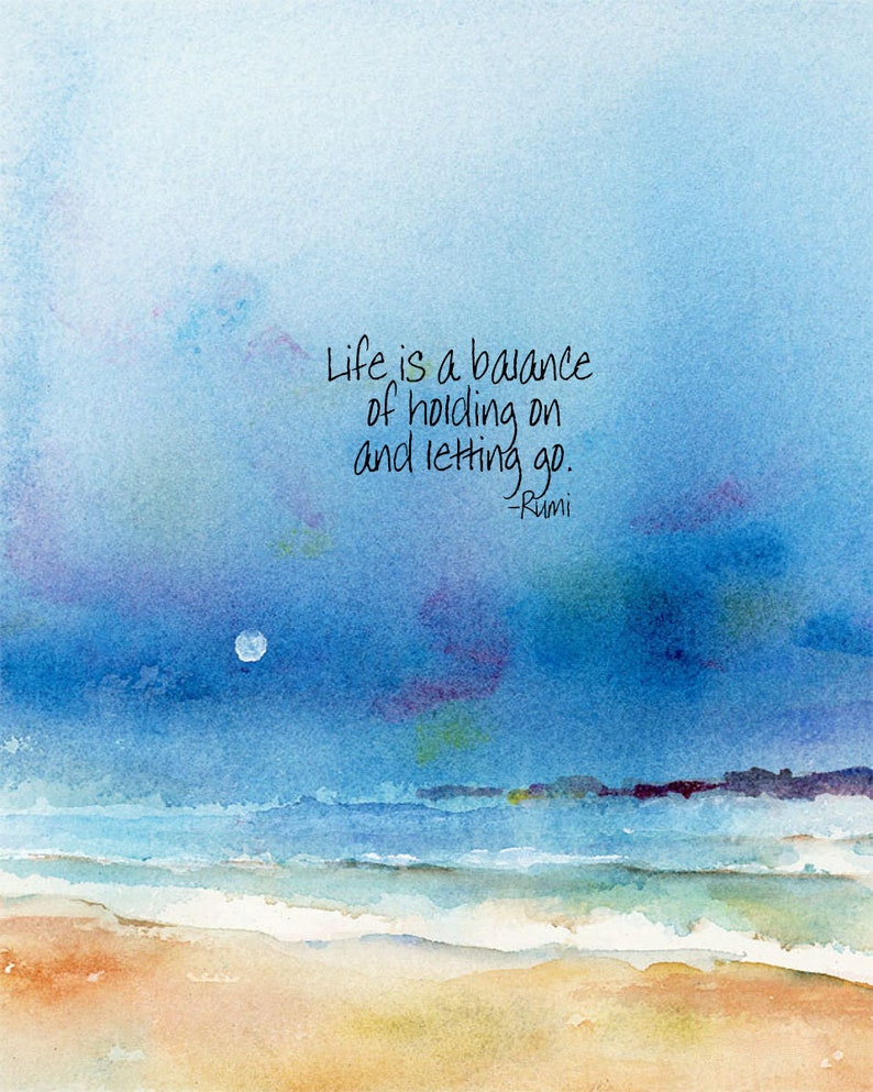 Motivational Soothing Inspirational Watercolor Print With Quote by ...