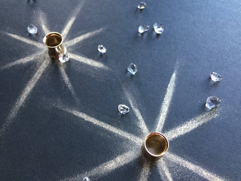 14kt Gold Tunnels Gold Tunnels Solid Gold Tunnels 14kt | Etsy