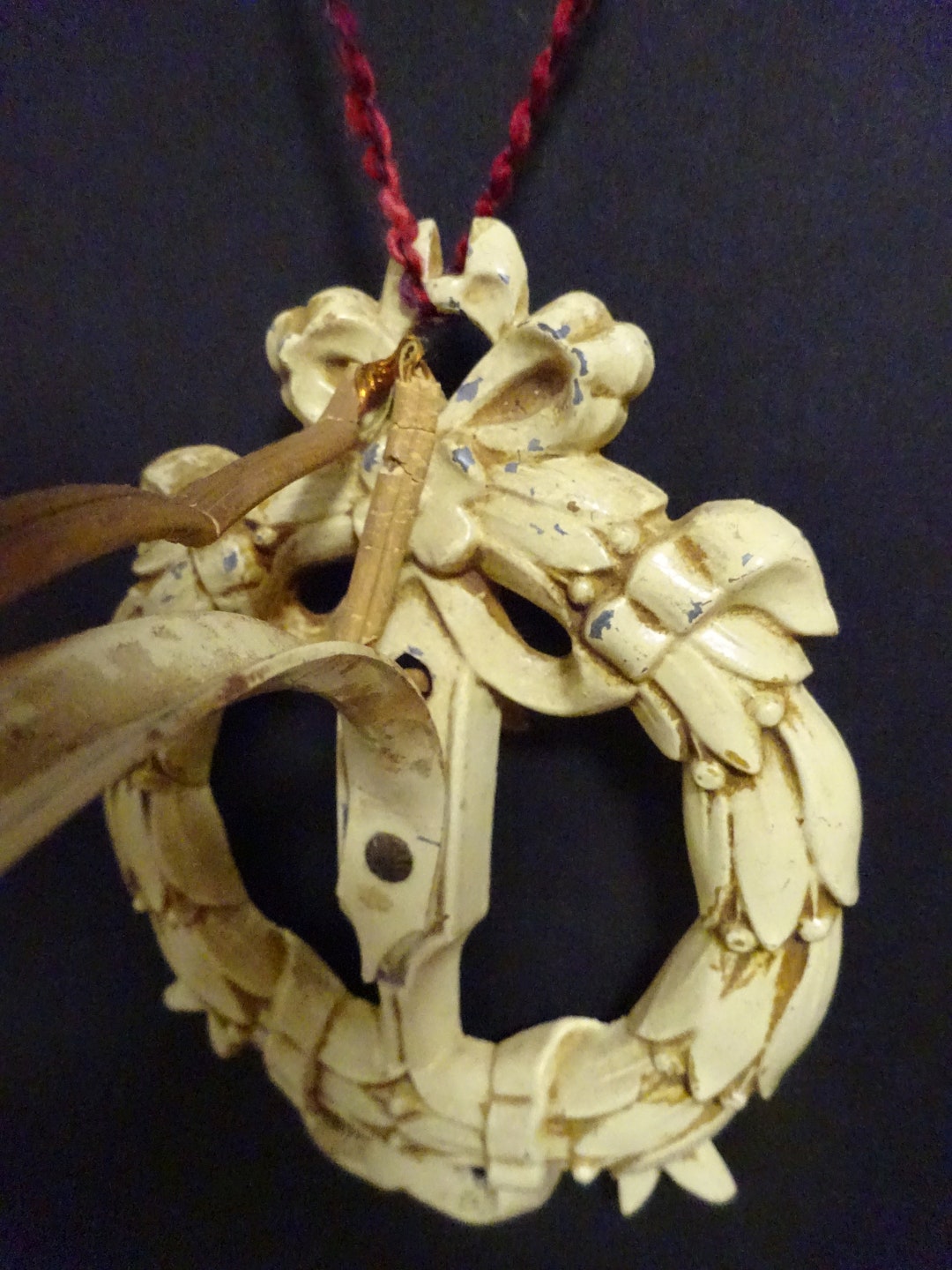 Light Fixture Wall Sconce Cast Iron Wreath Bakelite - Etsy