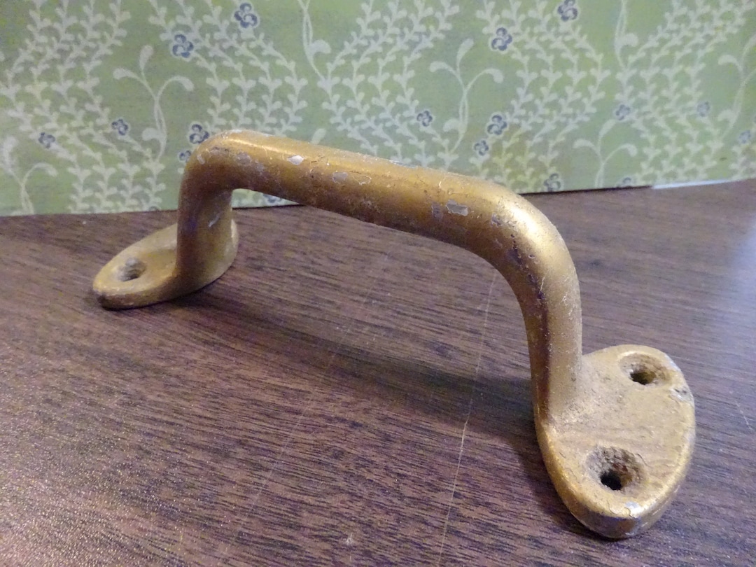 Large Industrial Drawer Pull / Cabinet Hardware / Chippy Paint / 5-inch ...