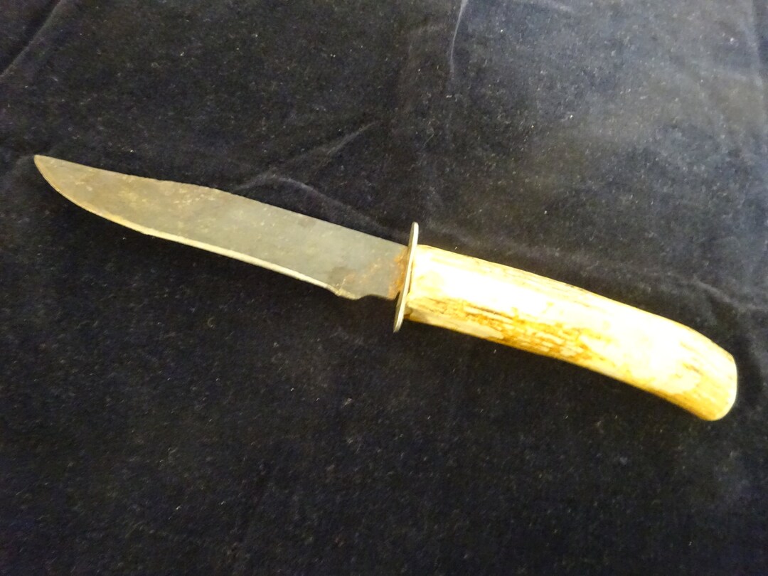Vintage Knife Antler Handle - Etsy