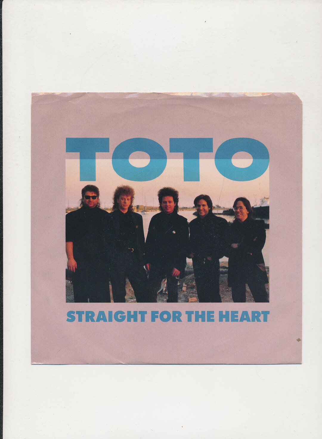 Toto Picture Sleeve and 45 Rpm Record, straight for the Heart, Promo, 1988 - Etsy