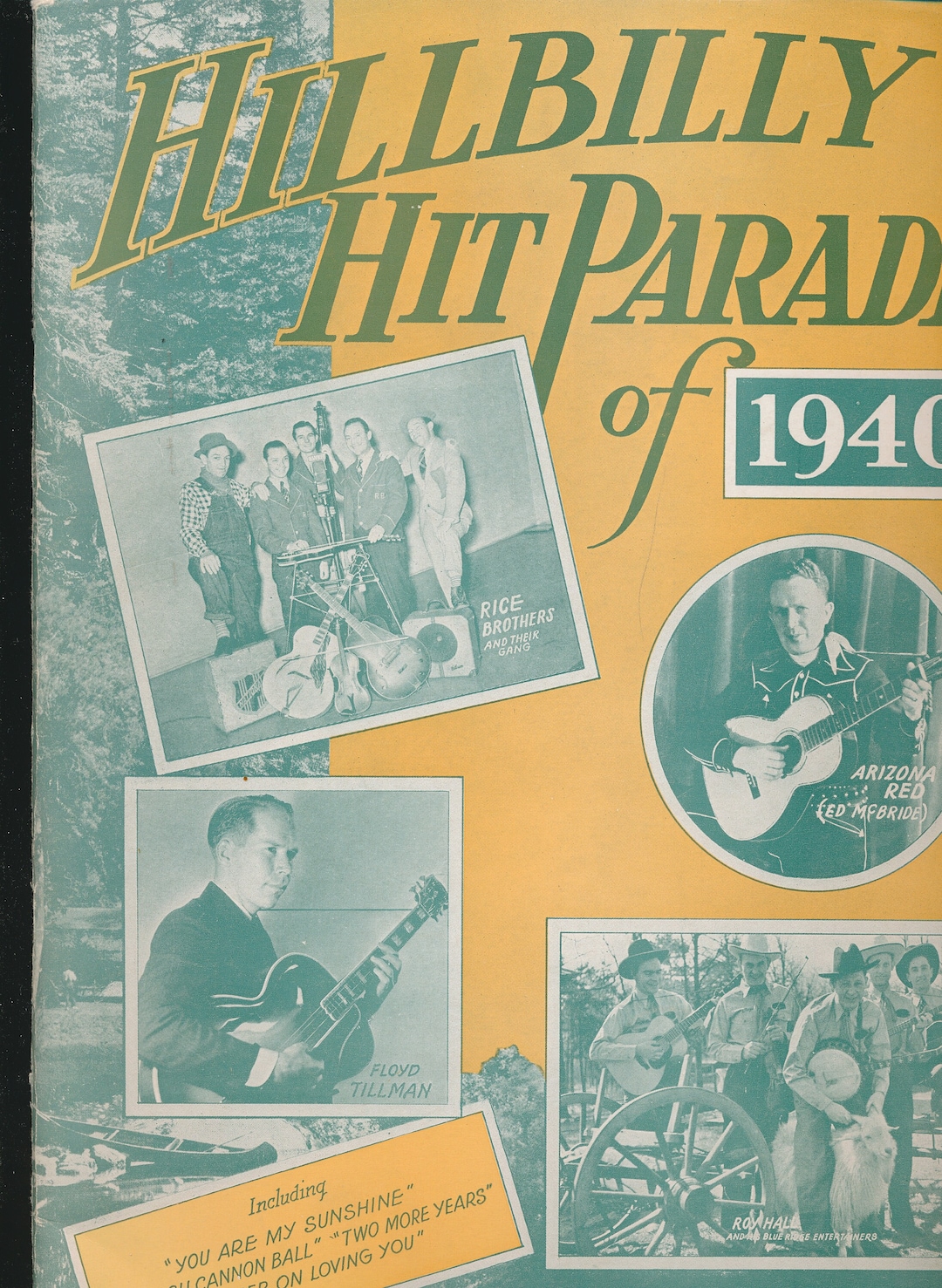 Music, Songbook, HILLBILLY HIT PARADE, 1940, - Etsy