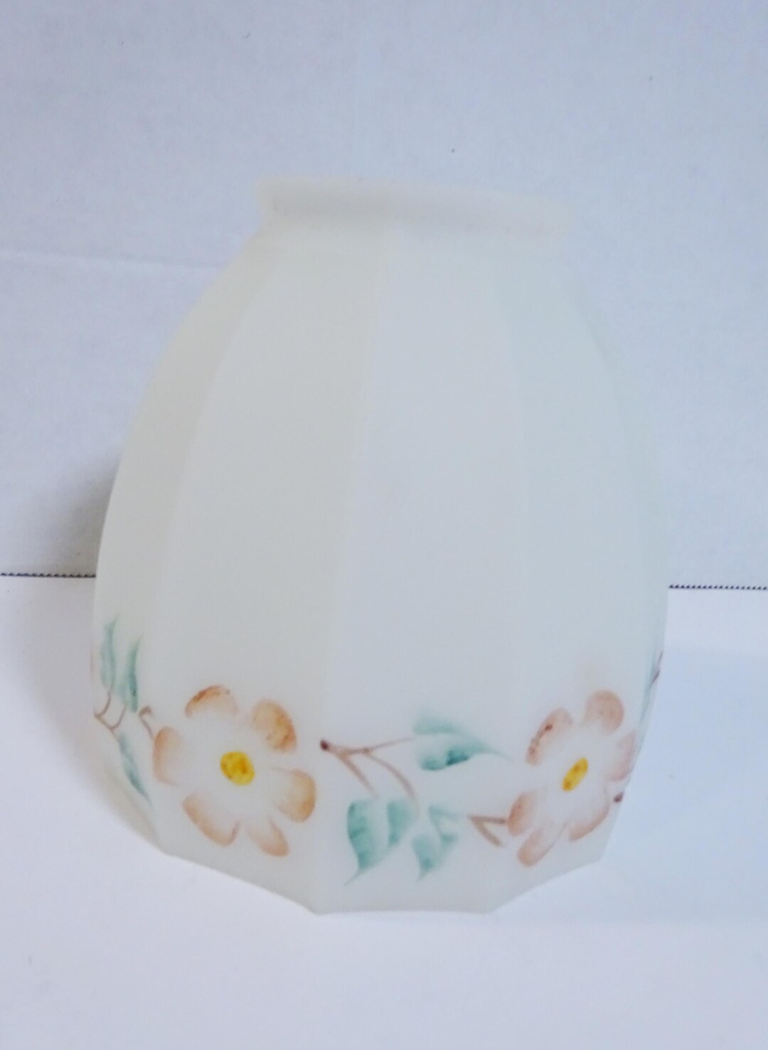 Glass Shade for Ceiling Fixture, Hand Painted Pink Flowers - Etsy