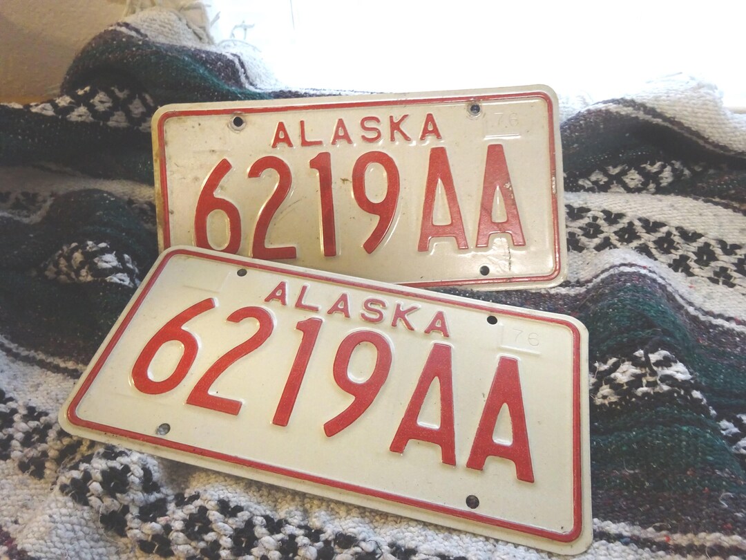 Pair of Vintage License Plates, ALASKA, 1970's - Etsy