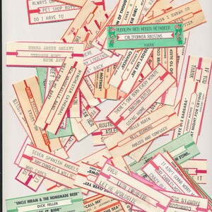 Juke Box Song Labels, Title Strips, More Than 100 - Etsy