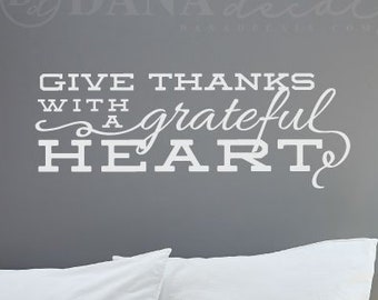 Give Thanks With Grateful Heart Kitchen Dining Room Home Religious ...