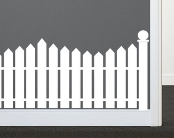 White Picket Fence Decal - Etsy
