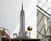 New York City Empire State Building Wall Decal Custom Vinyl - Etsy