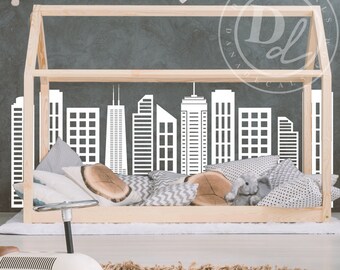 Custom Skyline Under Window Blinds Wall Decal Custom Vinyl - Etsy