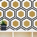 Hexagon Wall Pattern Decal Modern Geometric Art Deco Design - Etsy