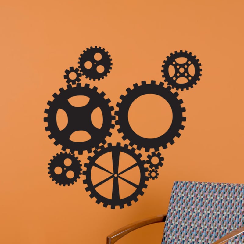 Gear Wall Decal - Etsy