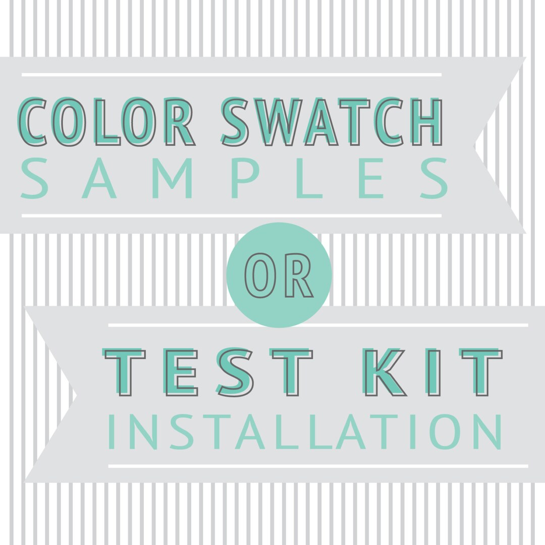 Color Swatch Samples OR Test Installation Kit - Etsy