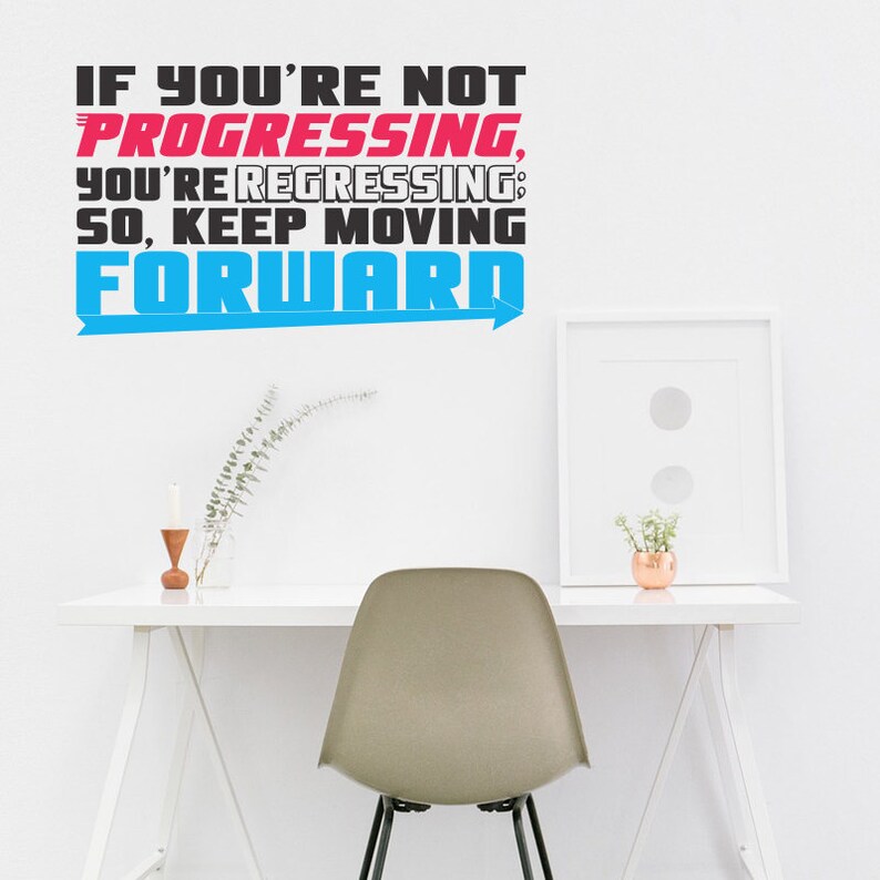 Keep Moving Forward Quote Vinyl Wall Decal Art Sticker Decor | Etsy