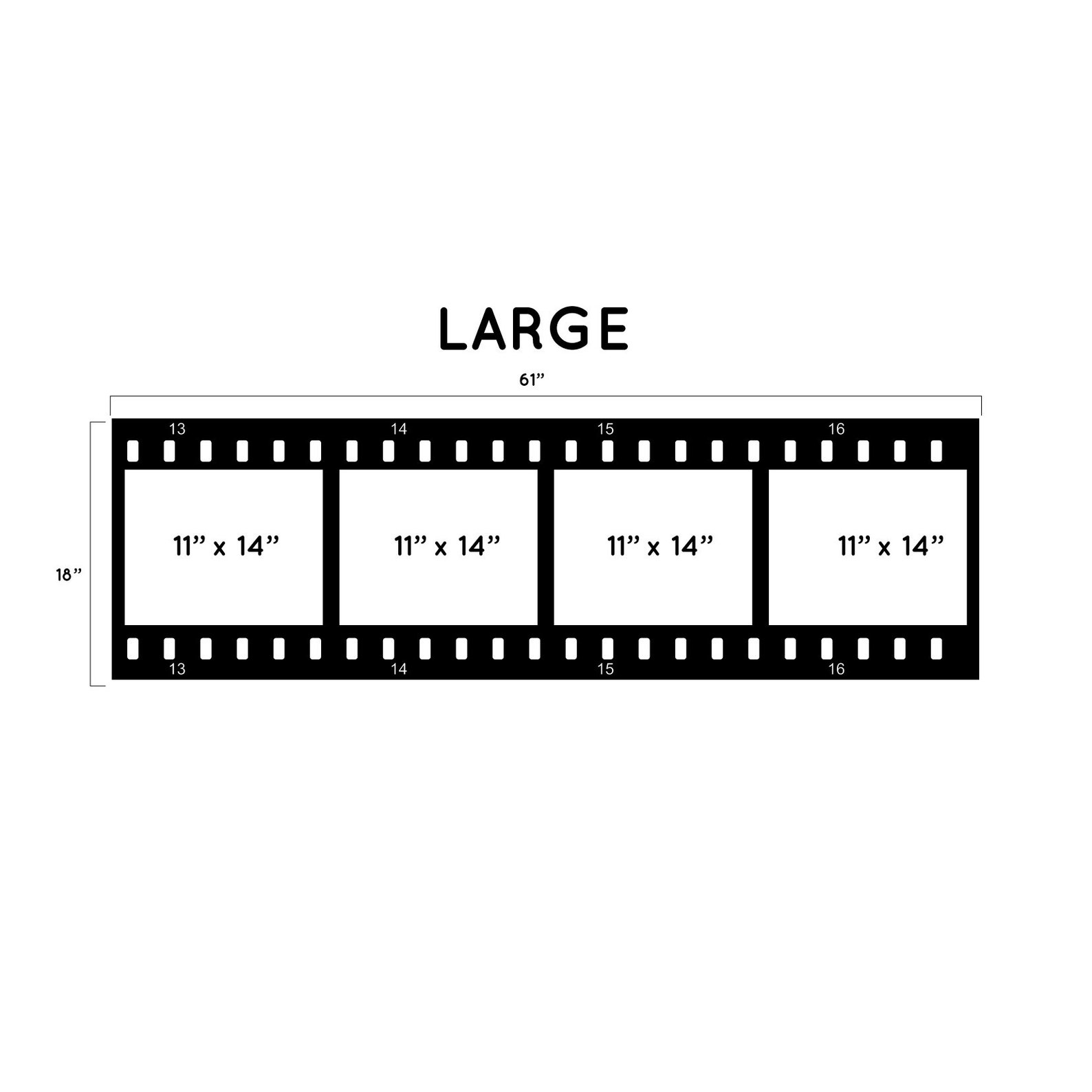 Film Strip Style Frame Large Wall Decal Custom Vinyl Art Stickers - Etsy