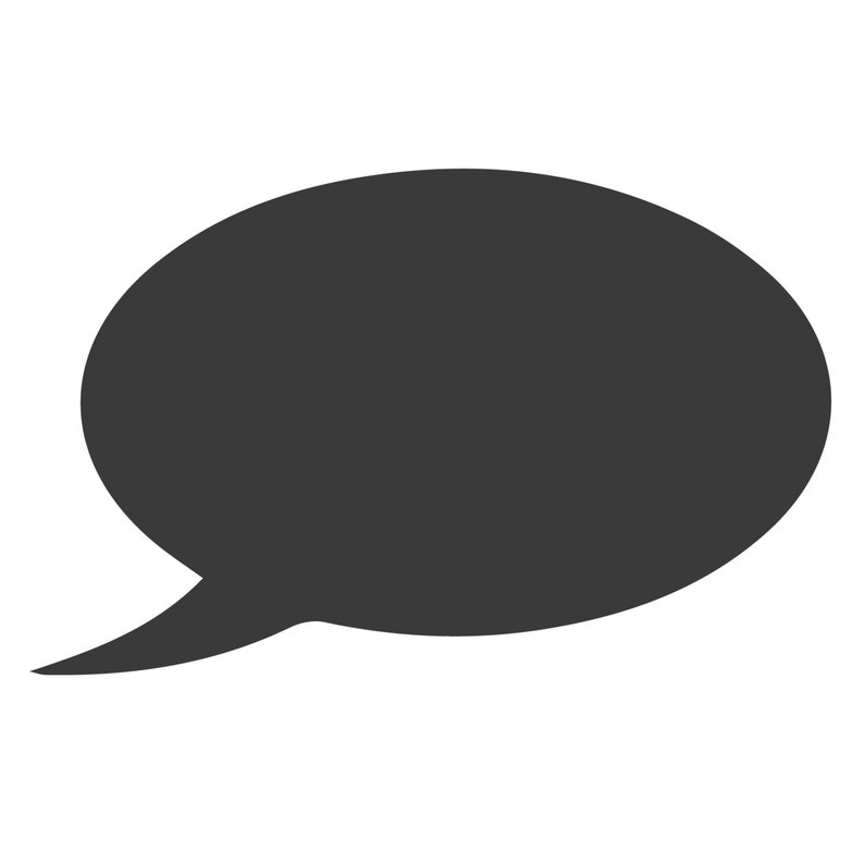 Chalkboard Word Bubble Wall Sticker Wall Decal Custom - Etsy