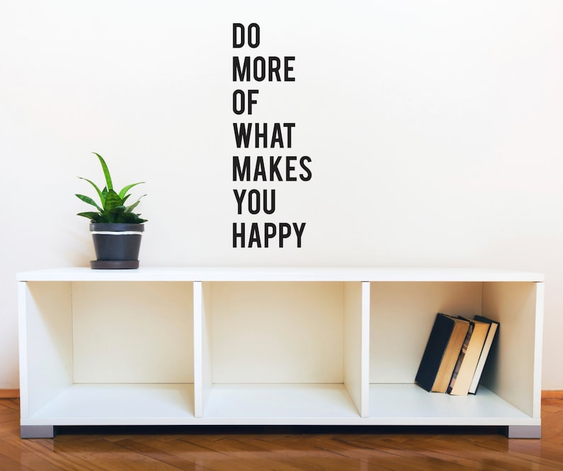 Do More Happy Wall Decal Custom Vinyl Art Stickers for | Etsy