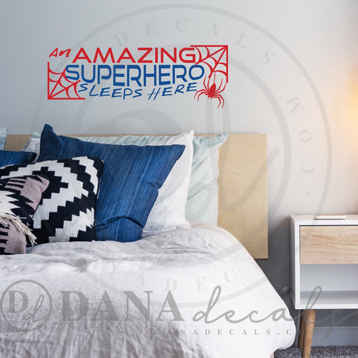 An Amazing Superhero Sleeps Here Hero Kid's Room Wall - Etsy