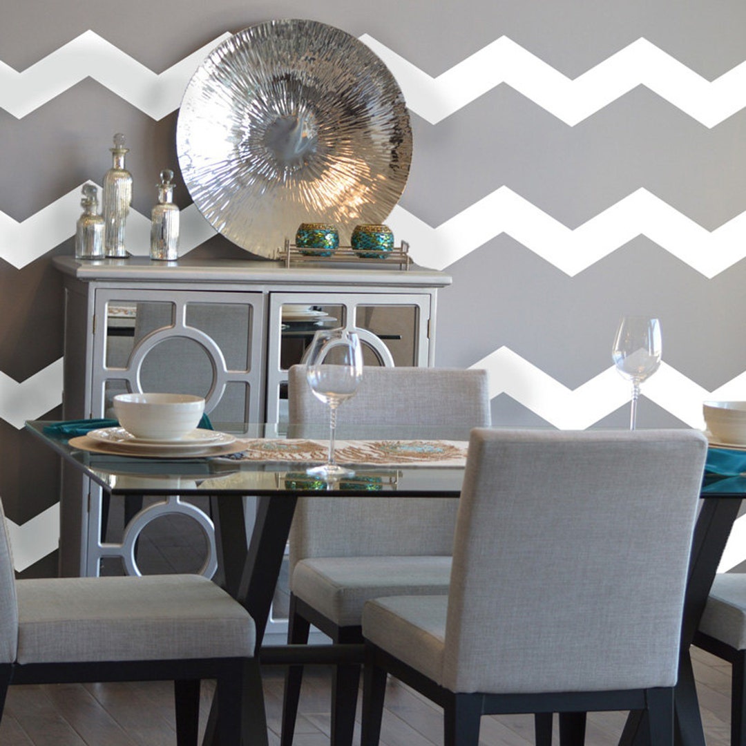 Chevron Wall Pattern - Large - Wall Decal Custom Vinyl Art Stickers for ...