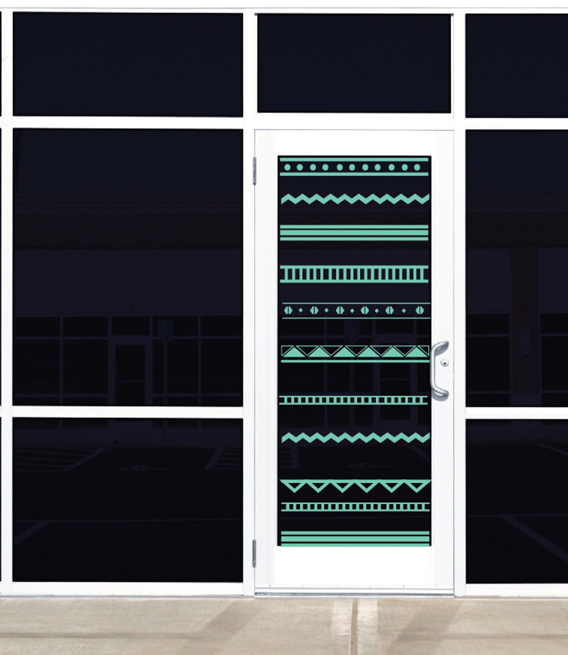 Modern Shapes Door Pattern Decal Wall Decal Vinyl Art - Etsy