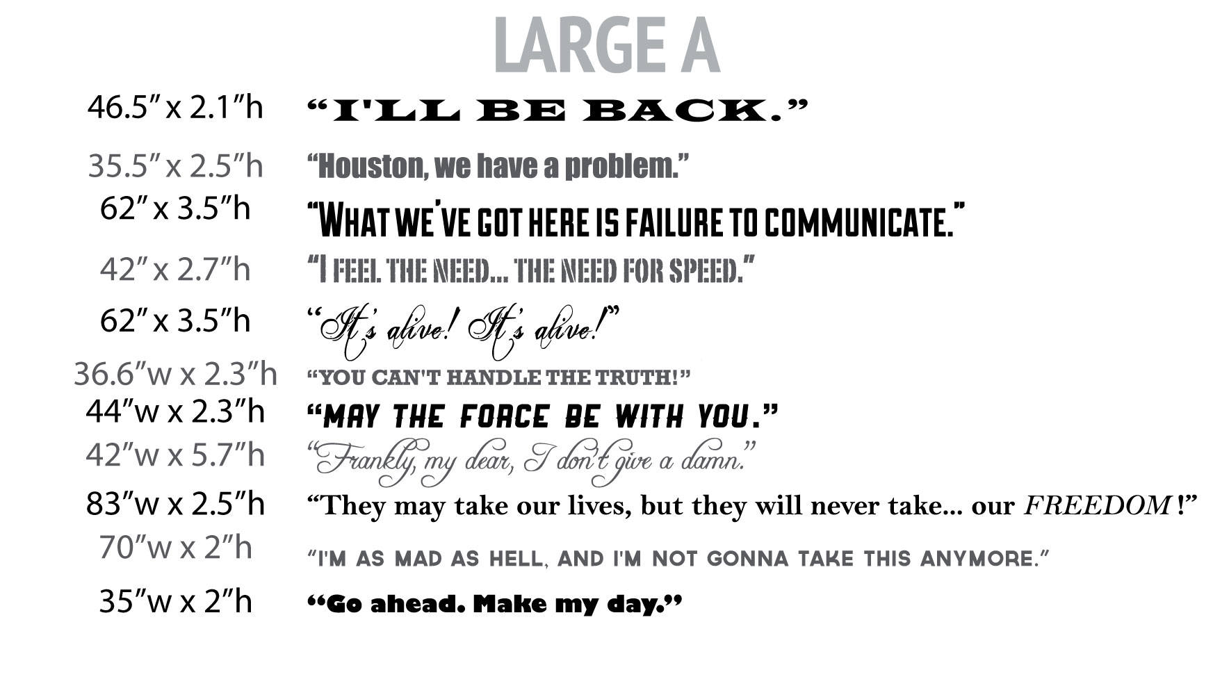 Movie Quotes Wall Decal - Classic Cinema Vinyl Art - Etsy