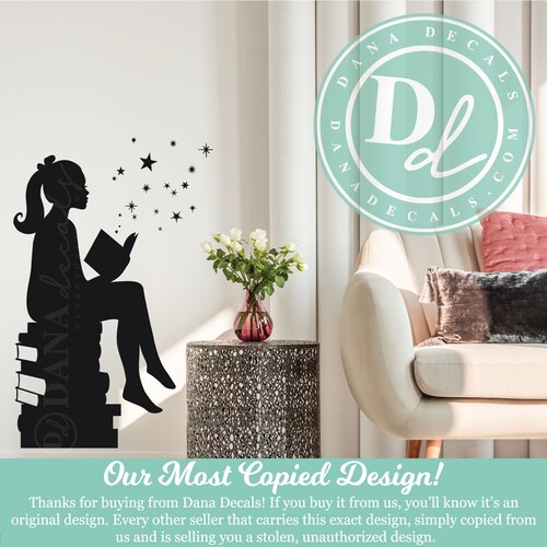 Boy Reading Magic Book Wall Decal Vinyl Art Stickers for - Etsy