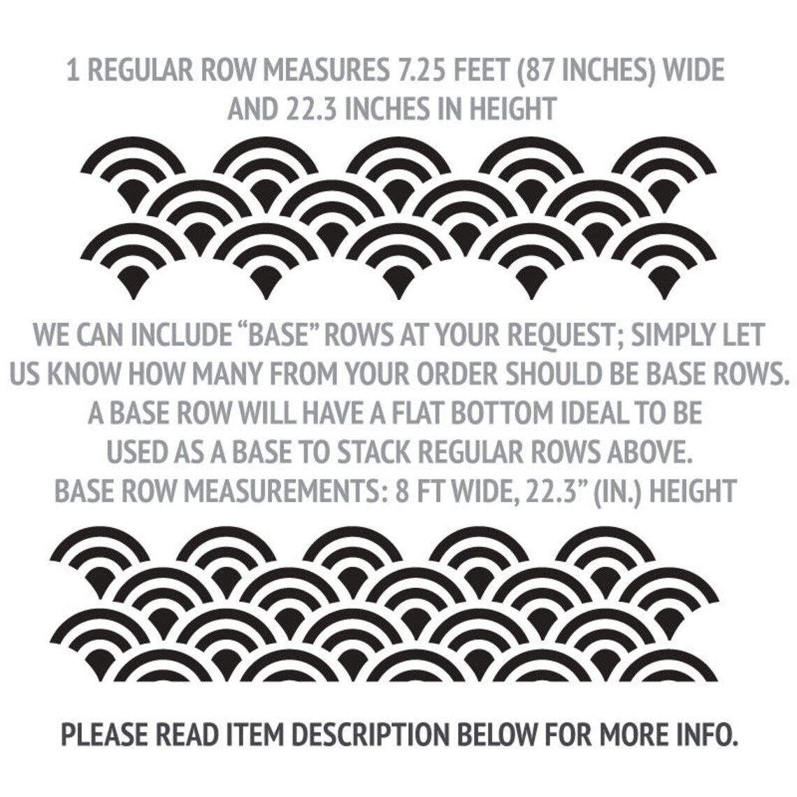 Chic Scallop Vinyl Wall Decal Pattern modern Stylish Pattern - Etsy