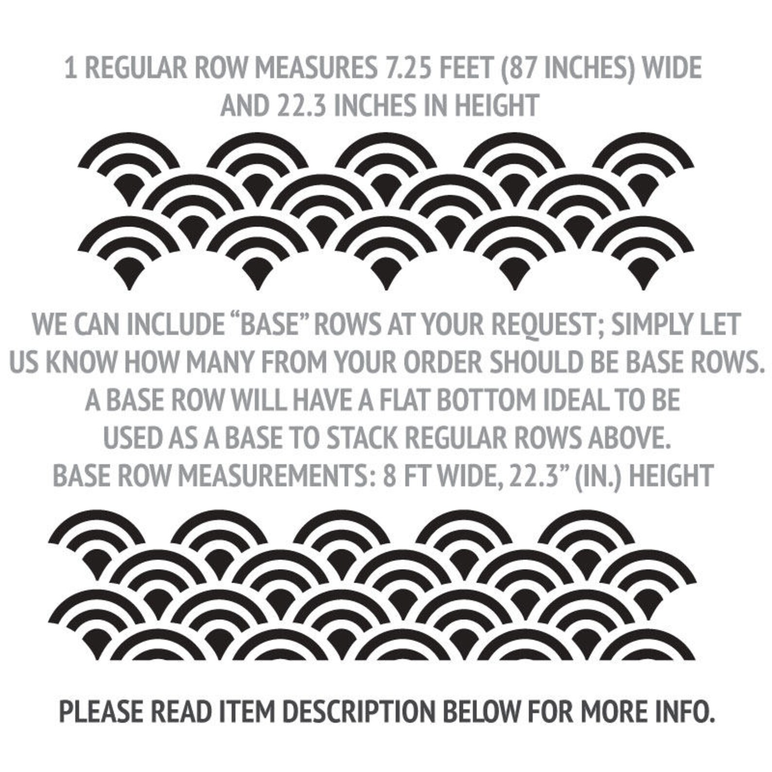 Chic Scallop Vinyl Wall Decal Pattern modern Stylish Pattern - Etsy