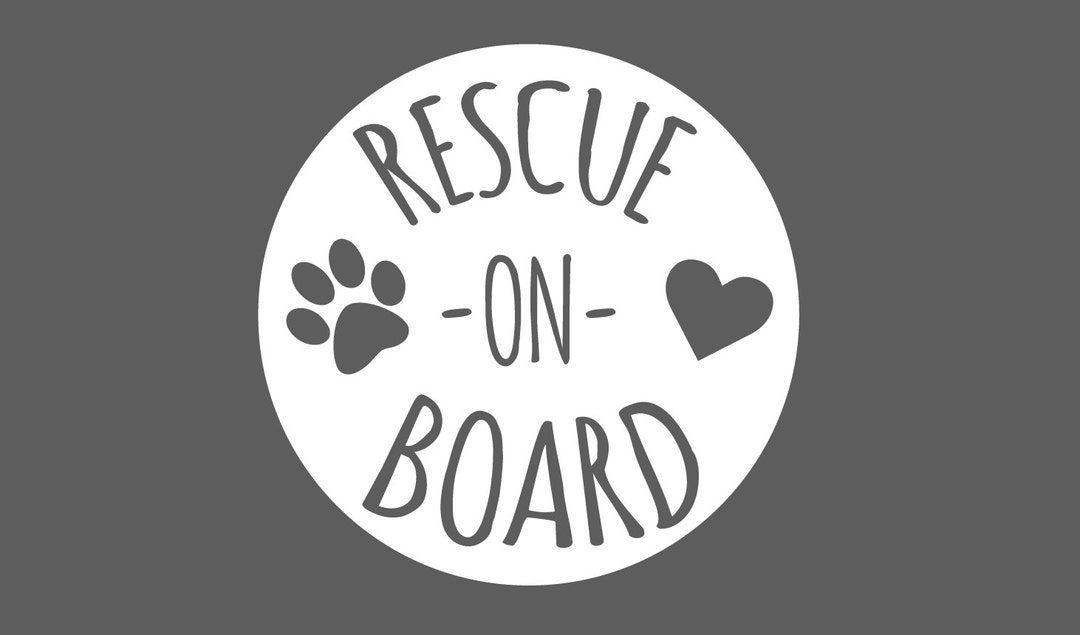 Rescue on Board Car Sticker - Removable Vinyl Decal - Etsy