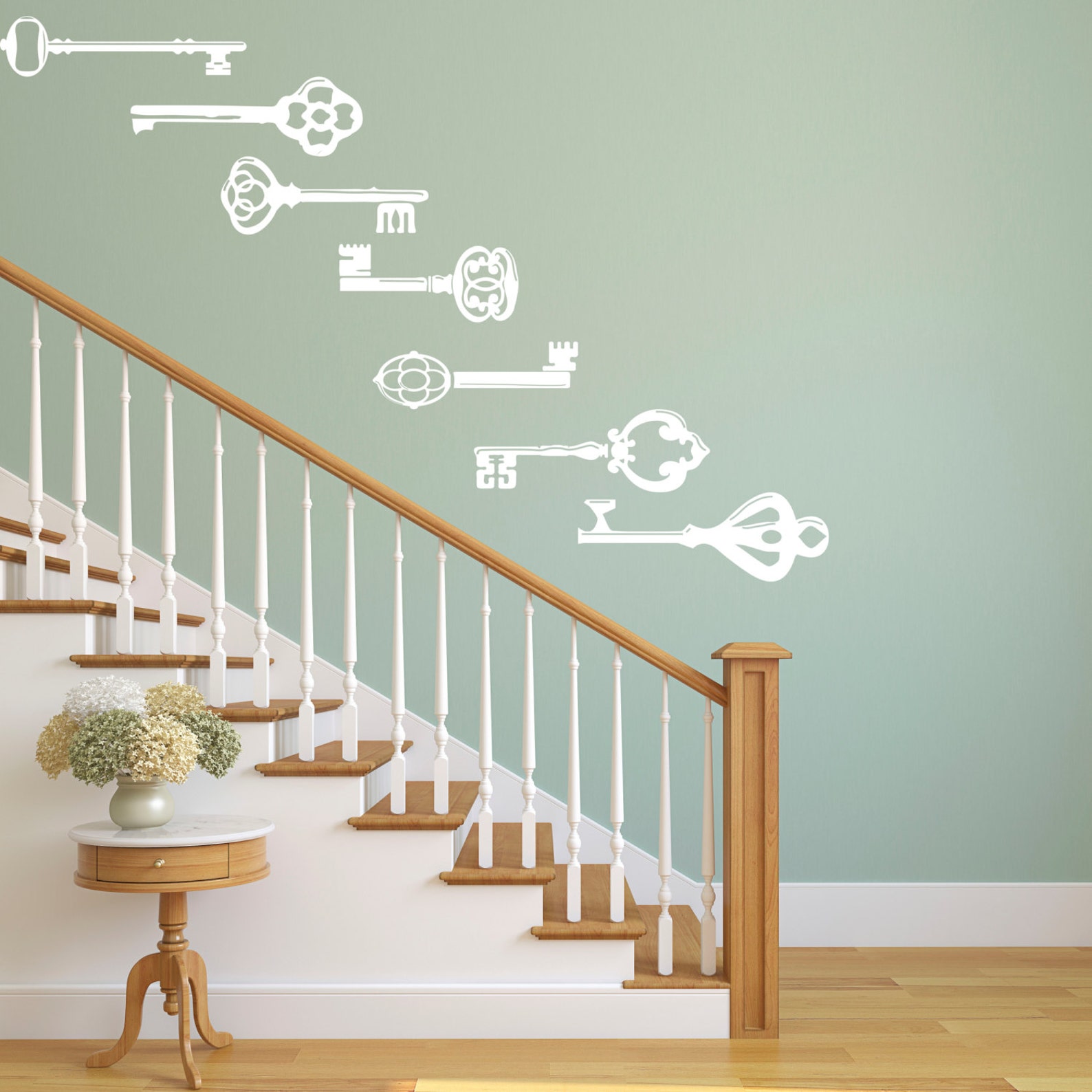 Vintage Keys - Kitchen Wall Decal Custom Vinyl Art Stickers for Homes ...