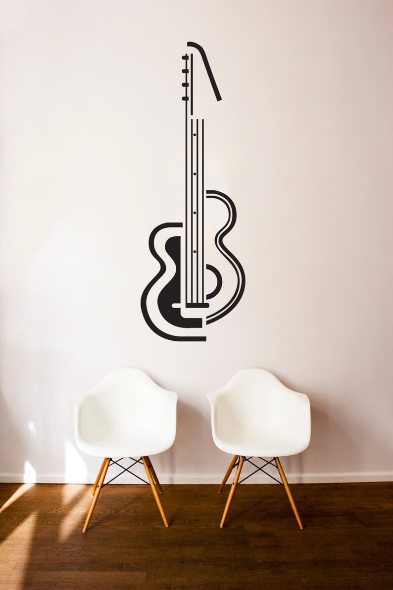 Guitar Wall Decal Custom Vinyl Art Stickers - Etsy