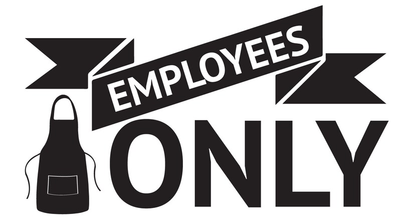 Employees Only Decorative Business Sign Modern Vinyl Quote - Etsy