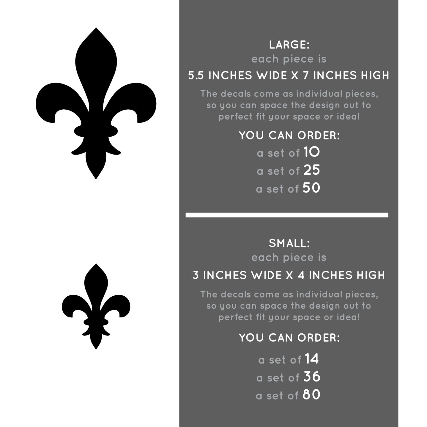 Fleur De Lis French Shabby Chic Pattern - Wall Decal Custom Vinyl Art ...