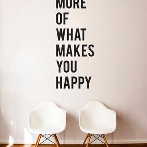 Do More Happy - Wall Decal Custom Vinyl Art Stickers for Homes, Kitchen ...