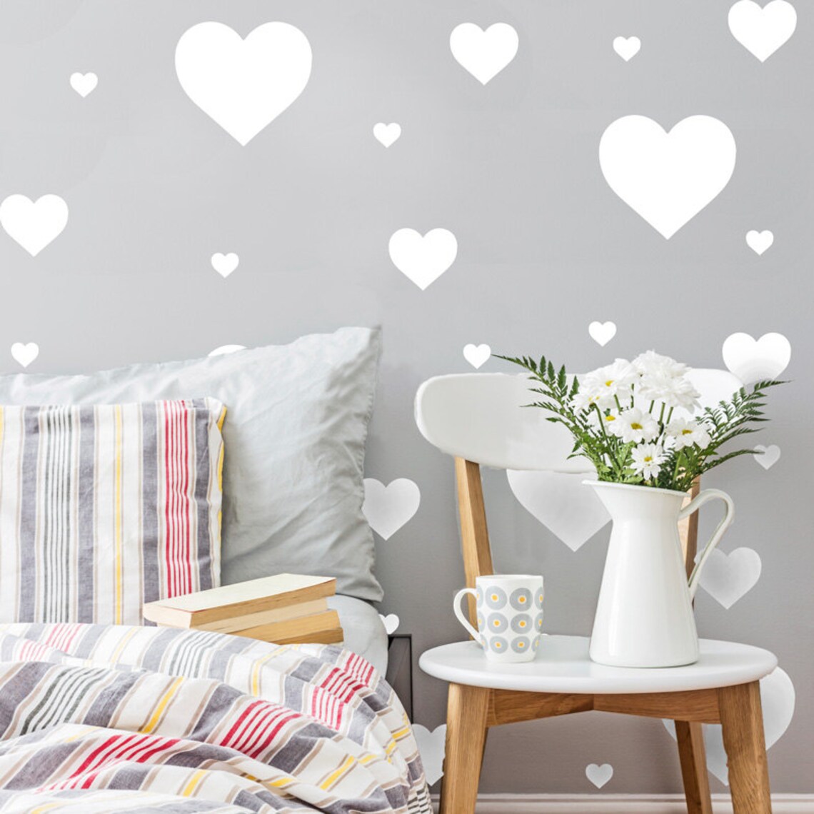 Multi-size Heart Wall Pattern Decal Wall Decal Custom Vinyl - Etsy