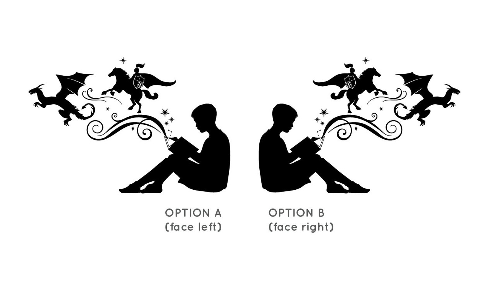 Boy Reading Magic Book Wall Decal Vinyl Art Stickers for - Etsy