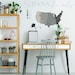Small United States Time Zone Map MULT-COLOR Wall Decal Custom Vinyl ...
