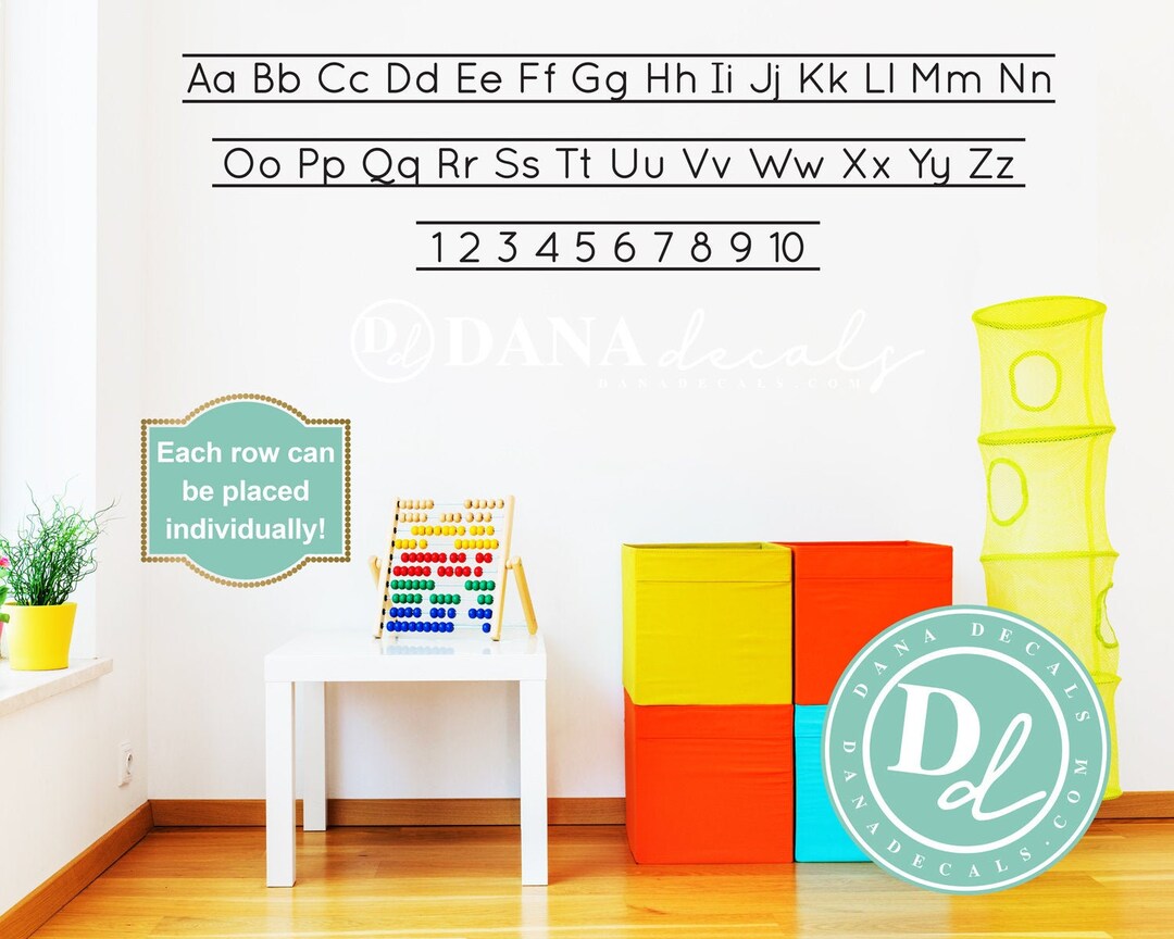 Alphabet & Number Wall Decal – Homeschool Classroom Decor - Etsy