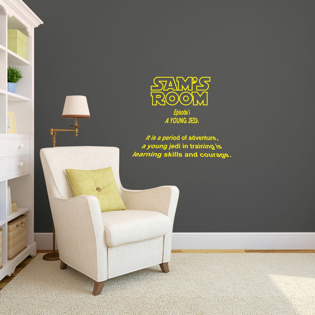 Personalized Star Wars Intro Sign for Kids Rooms Wall Decal - Etsy
