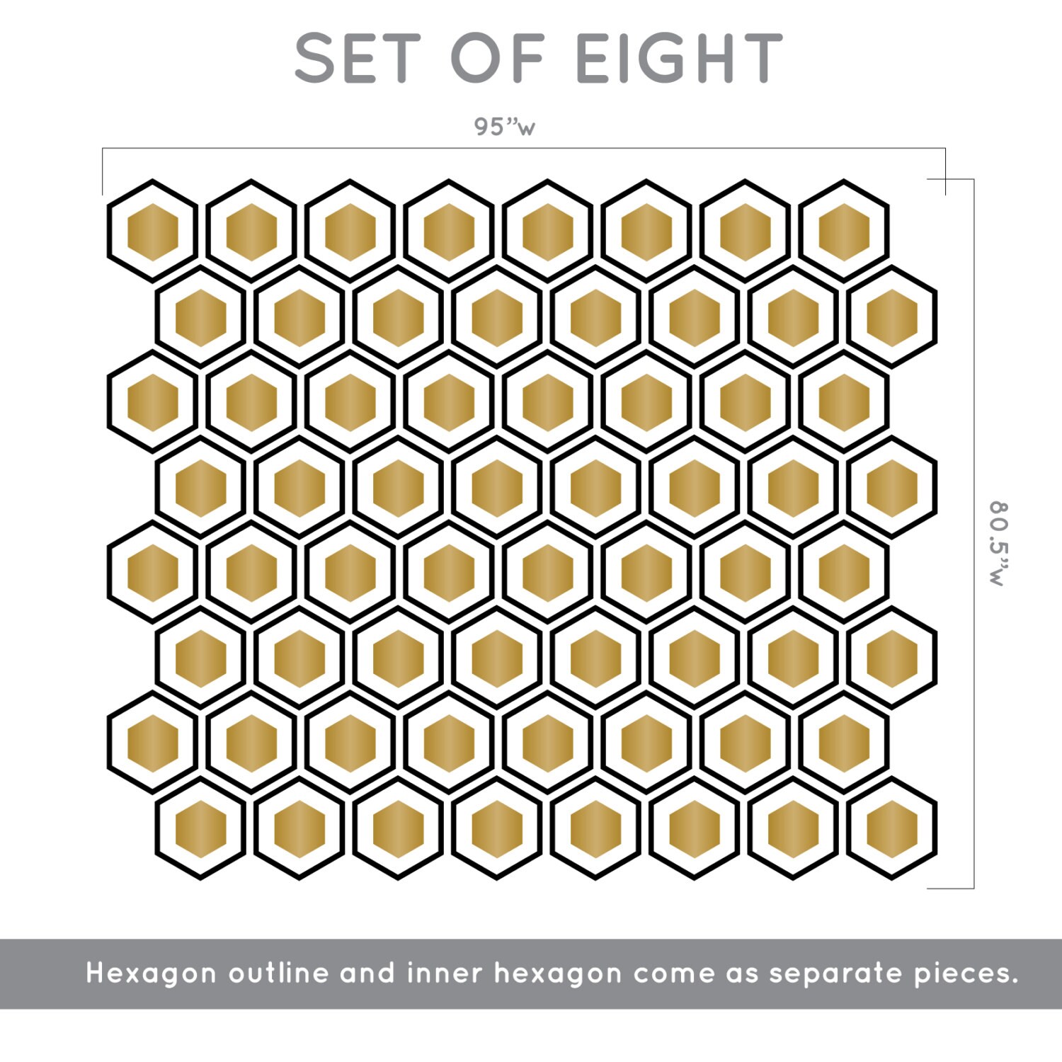 Hexagon Wall Pattern Decal Modern Geometric Art Deco Design - Etsy UK