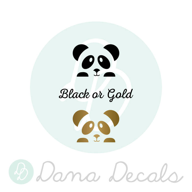 Little Peeking Panda Face Decal Panda Bear Sticker Vinyl | Etsy