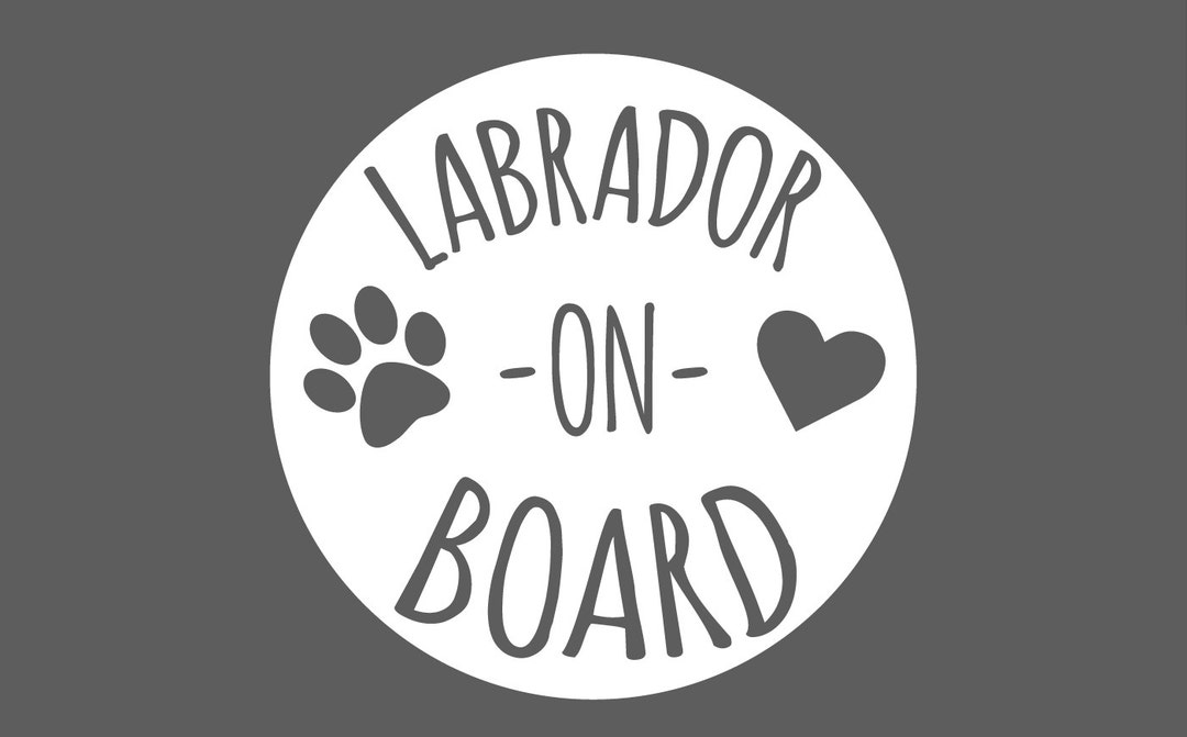 Labrador on Board Car Sticker - Removable Vinyl Decal - Etsy