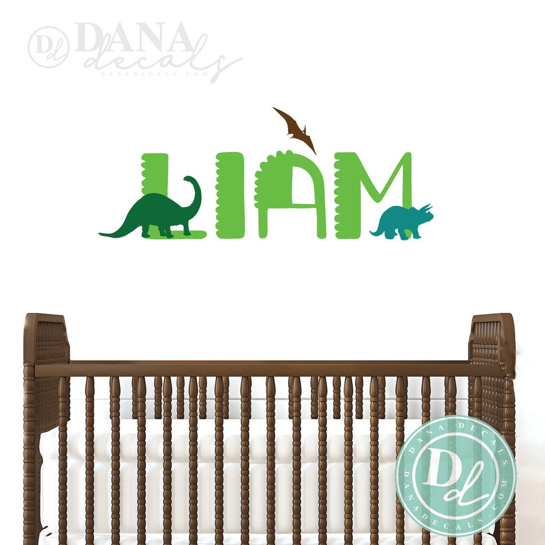 Personalized Dinosaur Name Wall Decal – Nursery, Playroom Decor - Etsy
