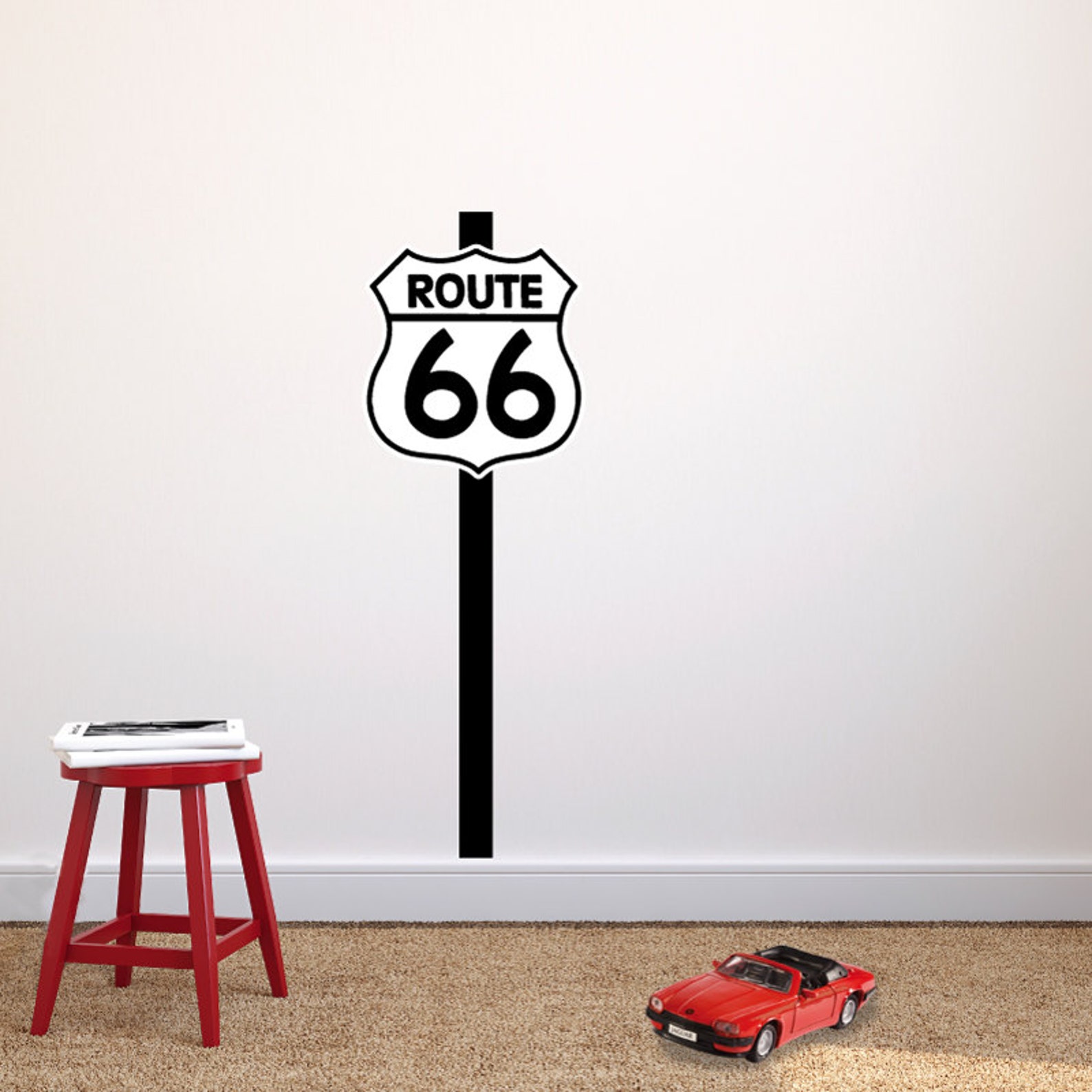 Route 66 Road Sign Post for a Car or Road Trip Themed - Etsy